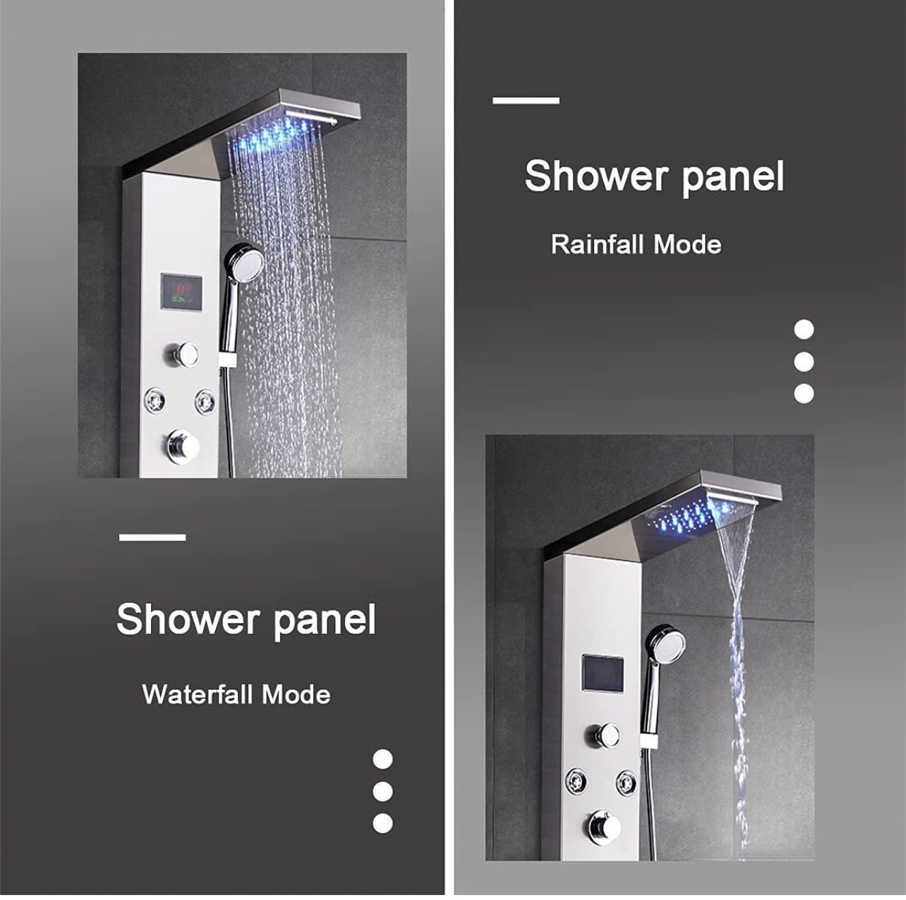 RUBY CANADA Shower Panel System with Down Spout